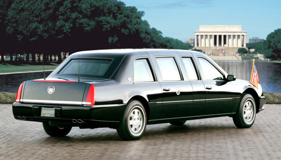 Bush limo preview of new Cadillac model