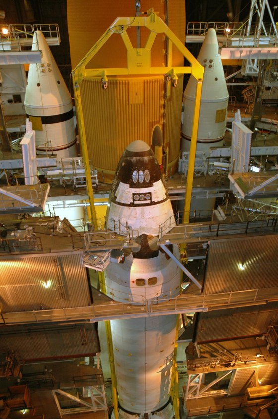 Space shuttle’s moving crews get busy