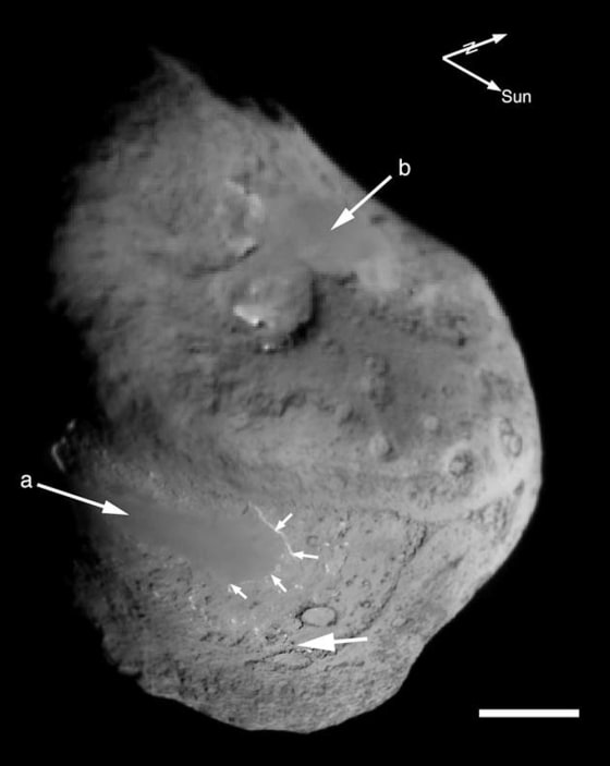 Clobbered comet gives up fluffy secrets