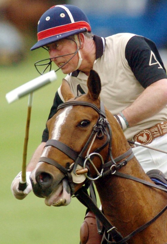Britain’s Prince Charles hangs up his polo stick