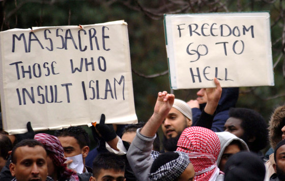 Britons urge crackdown on Muslim protesters