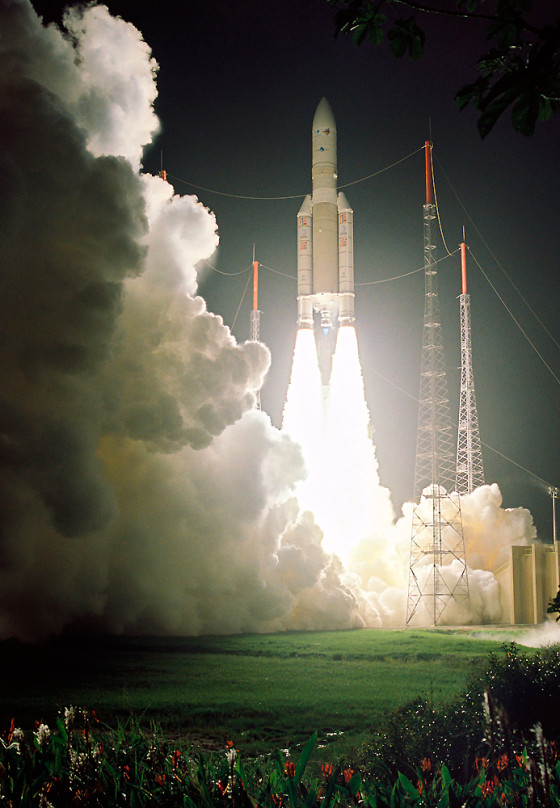 Europe’s biggest rocket launches satellites