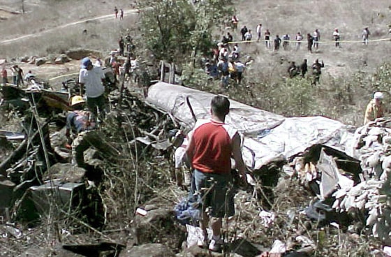 Mexican tourist bus plunges off road, killing 57