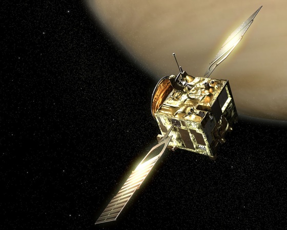 spacecraft orbiting venus