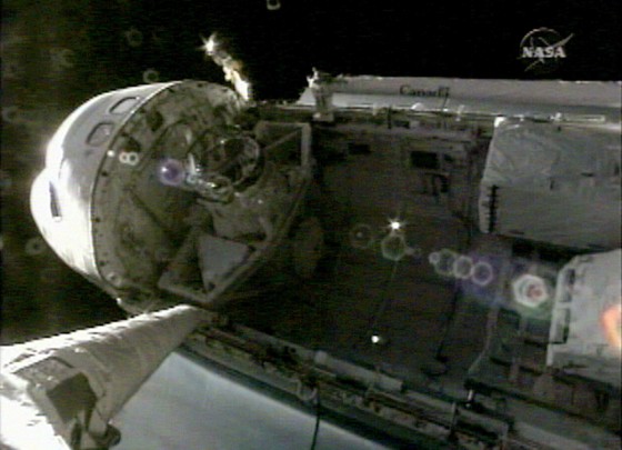 space shuttle inside view