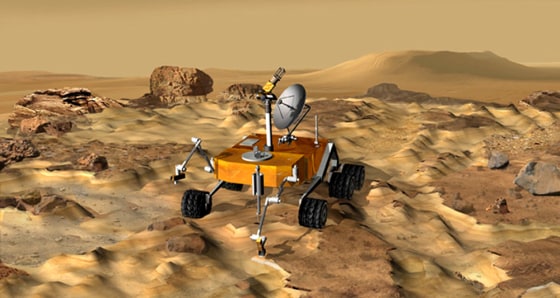 mars rover launch animation