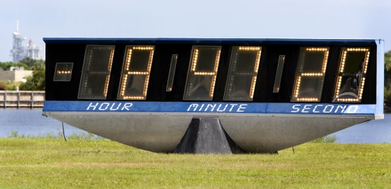 nasa launch countdown clock