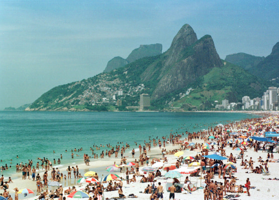 rio beach crowded