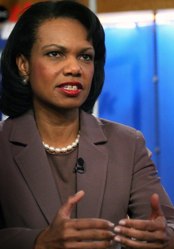 Rice equates Obama candidacy, U.S. progress