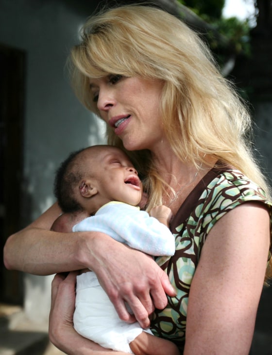 Ex-centerfold is unlikely savior for Haitian kids