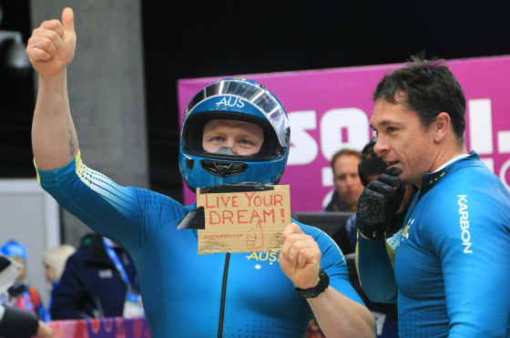 Australian Bobsledders Have Special Message for Fans