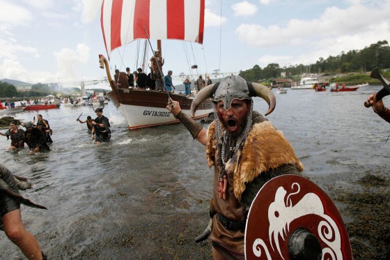 Charge! Viking Re-Enactors Invade Spanish Town