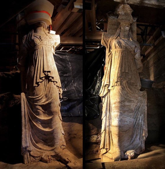 Get a Full Frontal View of Greek Statues From Amphipolis Tomb