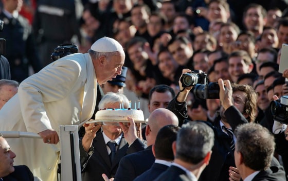 Pope Francis Celebrates 78th Birthday with Cake, Mate and Tango