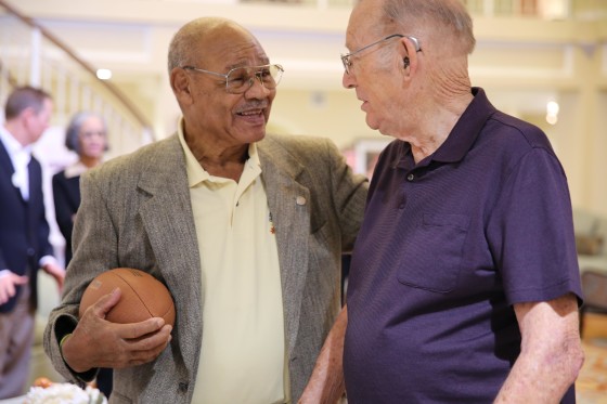 First black NFL draftee George Taliaferro reunites with high school rival