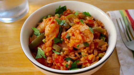 One-Pot Spanish Shrimp and Rice