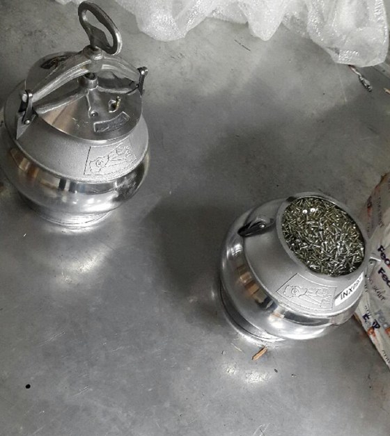 False Alarm: Screw-Filled Pressure Cookers Were Training Props