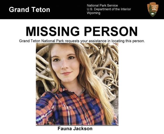 Ohio Teen Volunteer Fauna Jackson Missing in Wyoming National Park ...