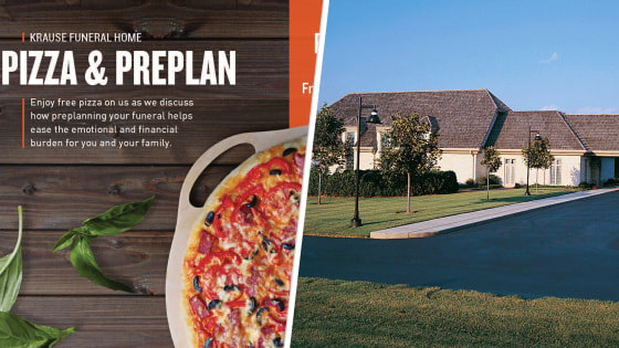 Wisconsin funeral home throws pizza party for new customers