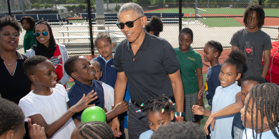 Barack Obama surprises kids with visit to Washington Nationals' youth ...