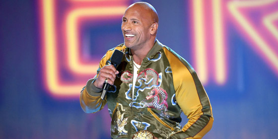 See Dwayne Johnson's moving speech at the MTV Movie & TV Awards
