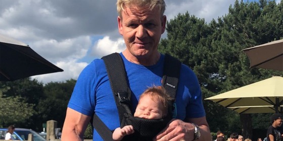 Gordon Ramsey's baby-wearing photo raises safety concerns