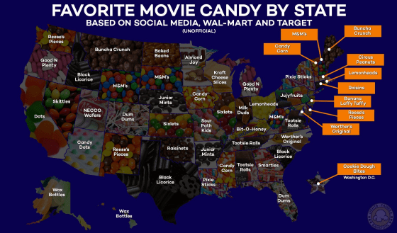 Viral map shows America’s favorite movie candy by state — but it’s very ...