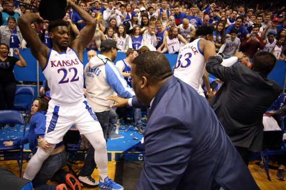 Players suspended after bench-clearing brawl at Kansas-Kansas State ...