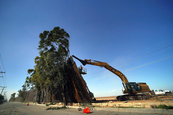Portions of California border wall wilt and fall into Mexico after high ...