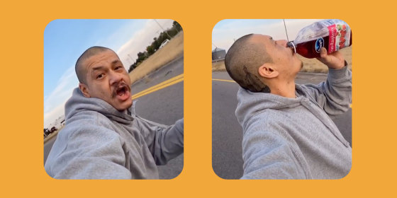 Meet Nathan Apodaca, the cranberry juice-drinking skateboarder