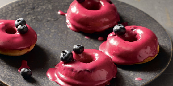Baked Lemon Blueberry Doughnuts