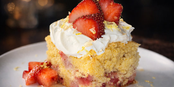 Cornbread Strawberry Shortcake
