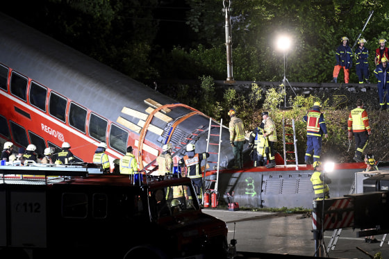 Four killed, dozens injured in apparent train derailment in Germany