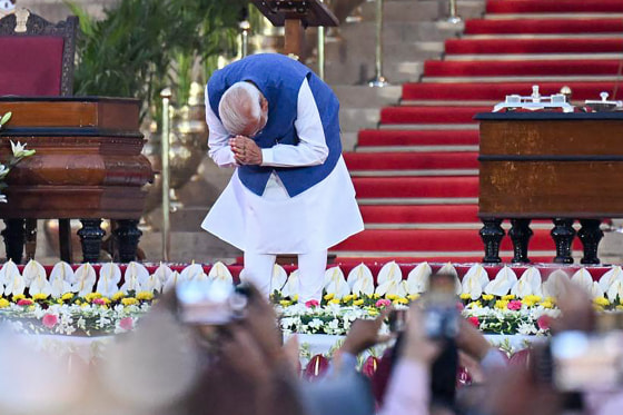 Modi is sworn in for a rare third term as India’s prime minister