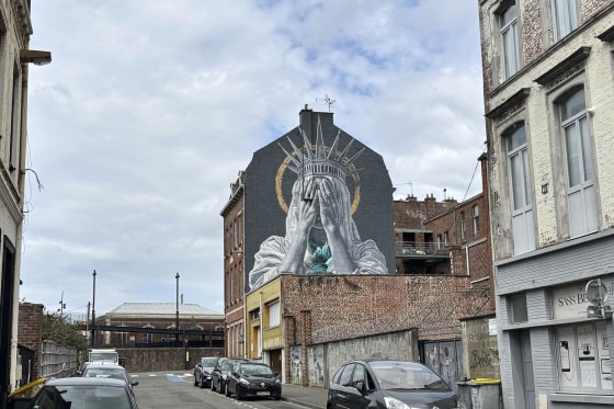 New mural in France shows Statue of Liberty covering eyes in swipe at Trump