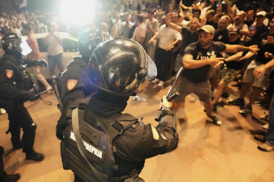 Clashes erupt for a second day at anti-government protests in Serbia in ...