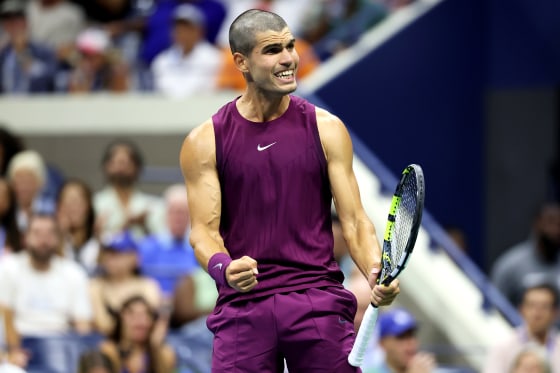 Carlos Alcaraz shaved head makes US Open debut in his first-round win