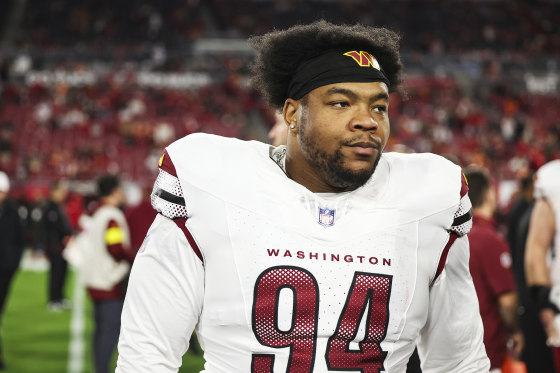 Commanders' Daron Payne was suspended for a game for hitting Amon-Ra St ...