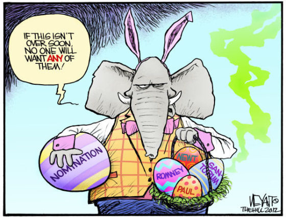 Five Easter cartoons about the 2012 primary