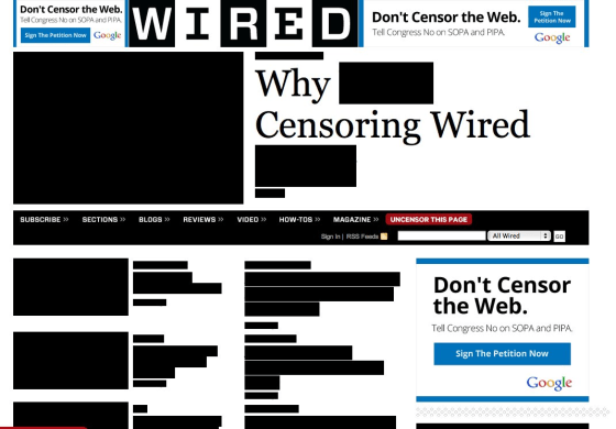 What an Internet protest looks like