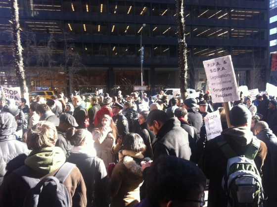 SOPA, PIPA protest held outside senators' NY offices