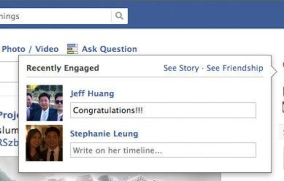 New Facebook feature lets you share engagement, wedding news