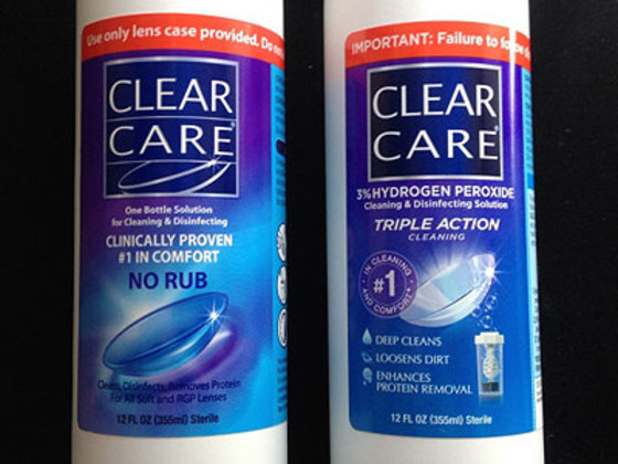 Eye burns linked to misuse of Clear Care contact lens cleaner