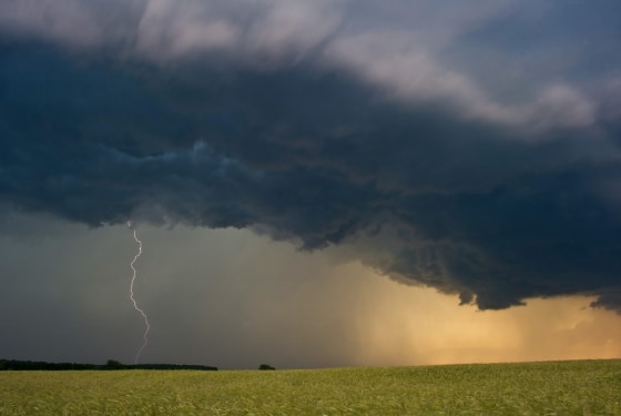 Storm front darkens the skies over Germany