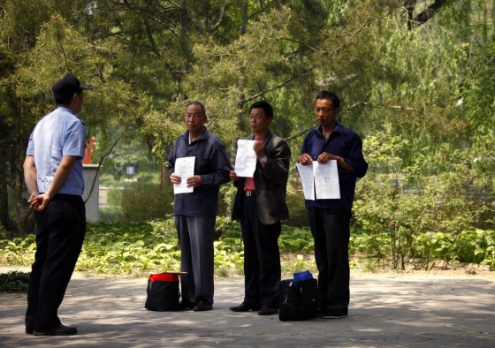 A small-scale protest in China