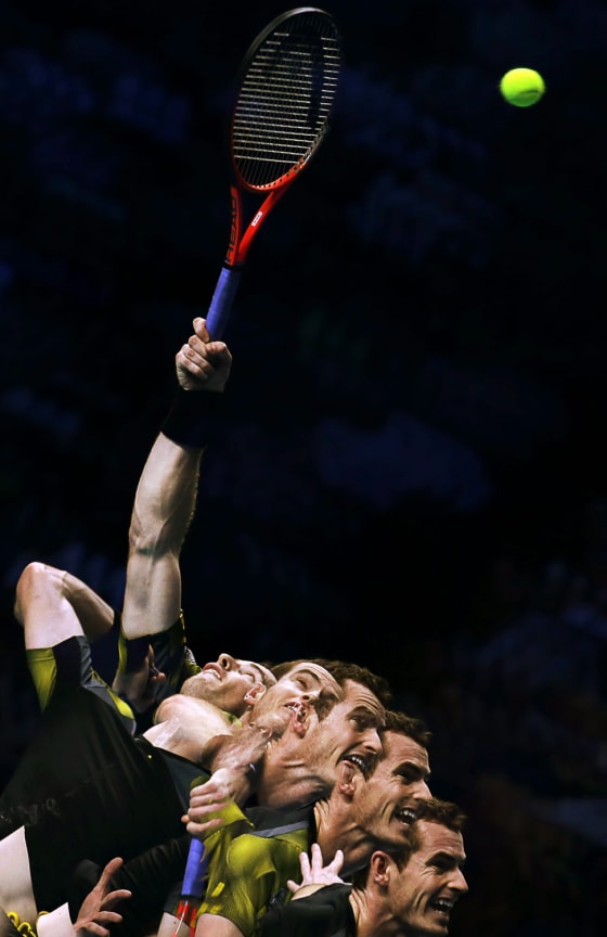 Multiple exposures show the many faces of Andy Murray