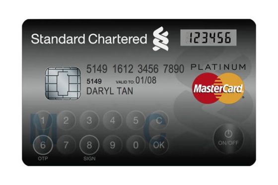 Keypad, screen built into new credit card