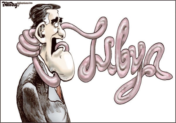 Cartoons About Mitt's Libya Blunder