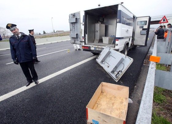 Thieves make off with millions in brazen highway robbery in Italy