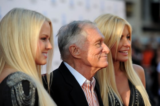 New blonde in Hefner's bedroom?